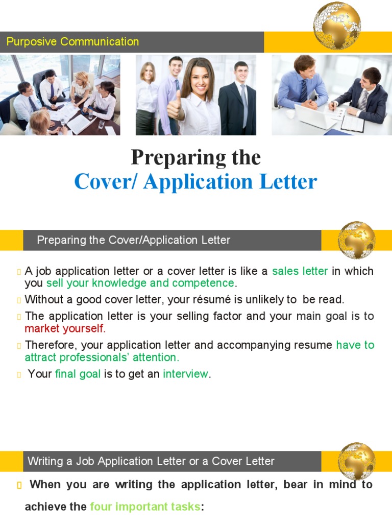 Cover/ Application Letter: Preparing The | Download Free PDF | Résumé ...