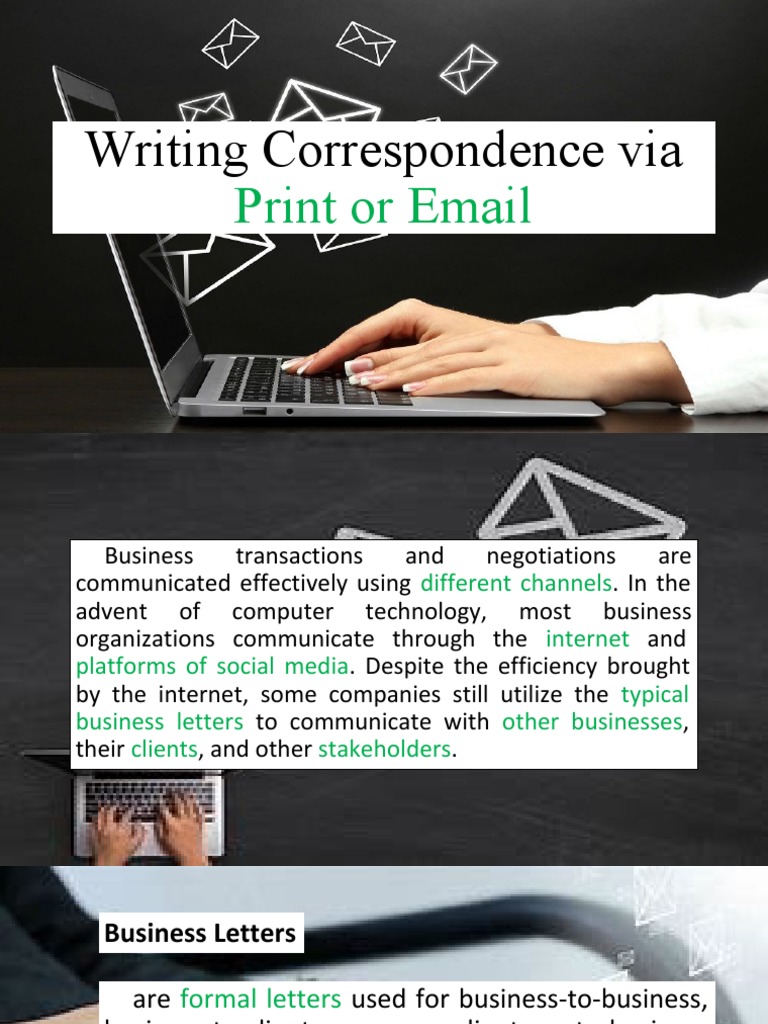 Writing Correspondence Via: Print or Email | Download Free PDF ...