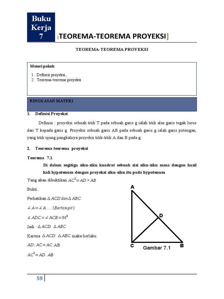 Dalil Dalil Proyeksi | PDF