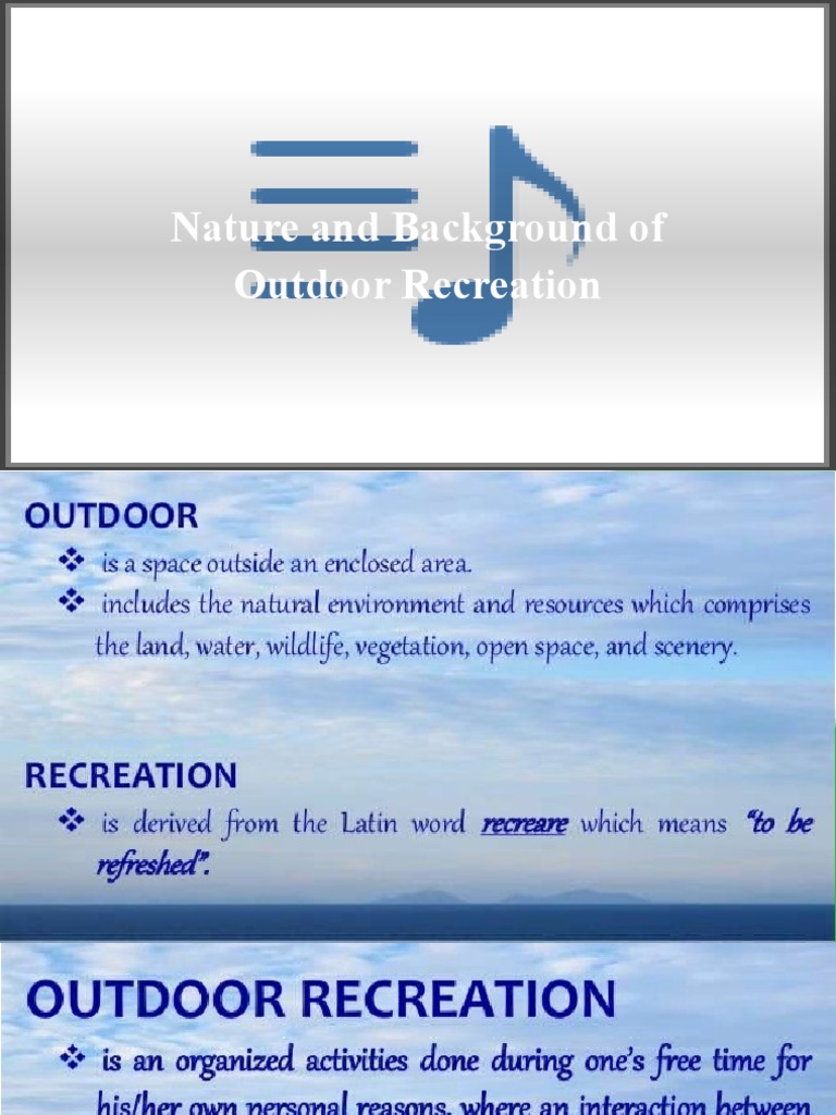 Nature and Background of Outdoor Recreation | PDF