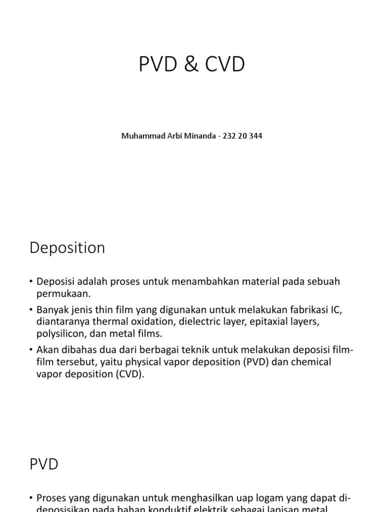 Tugas 4 - 23220344 - PVD & CVD | PDF