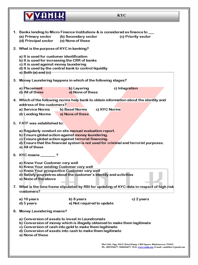 KYC Guidelines and Compliance in Banking | PDF | Money Laundering | Banks