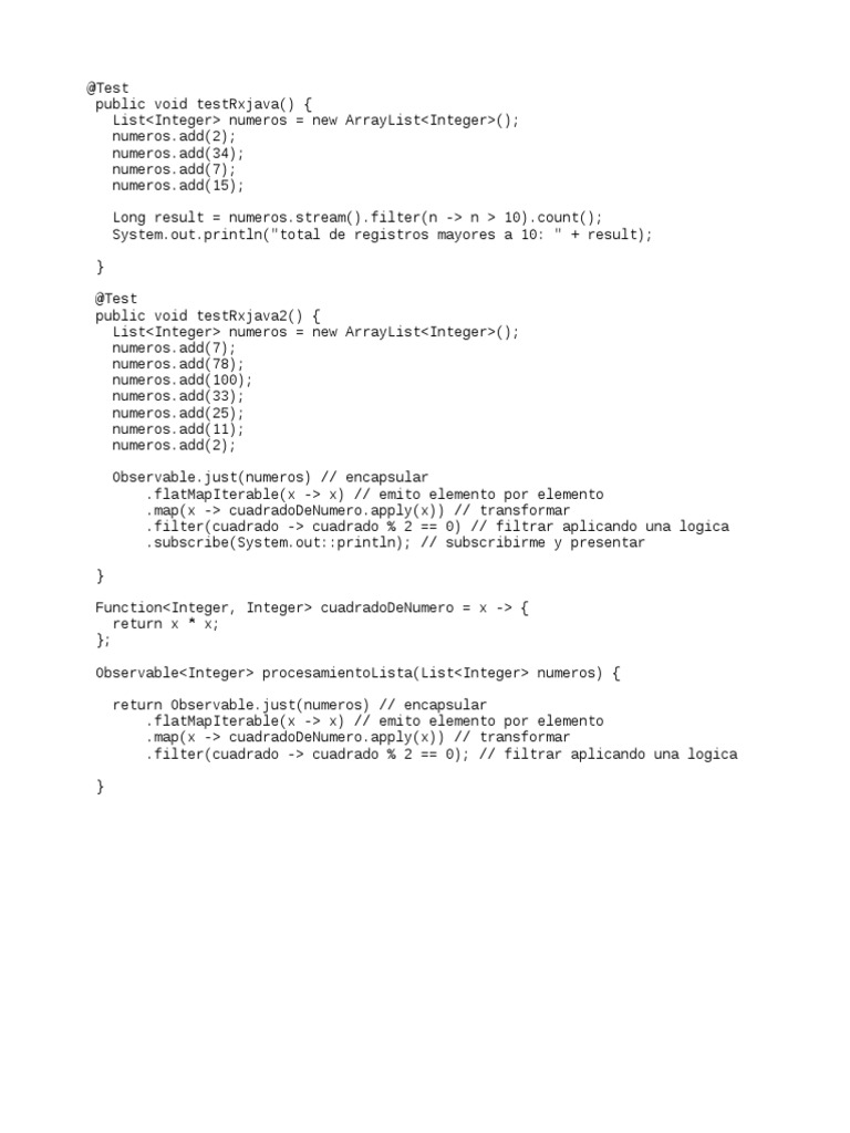 Ejemplos Rxjava Workshop | PDF