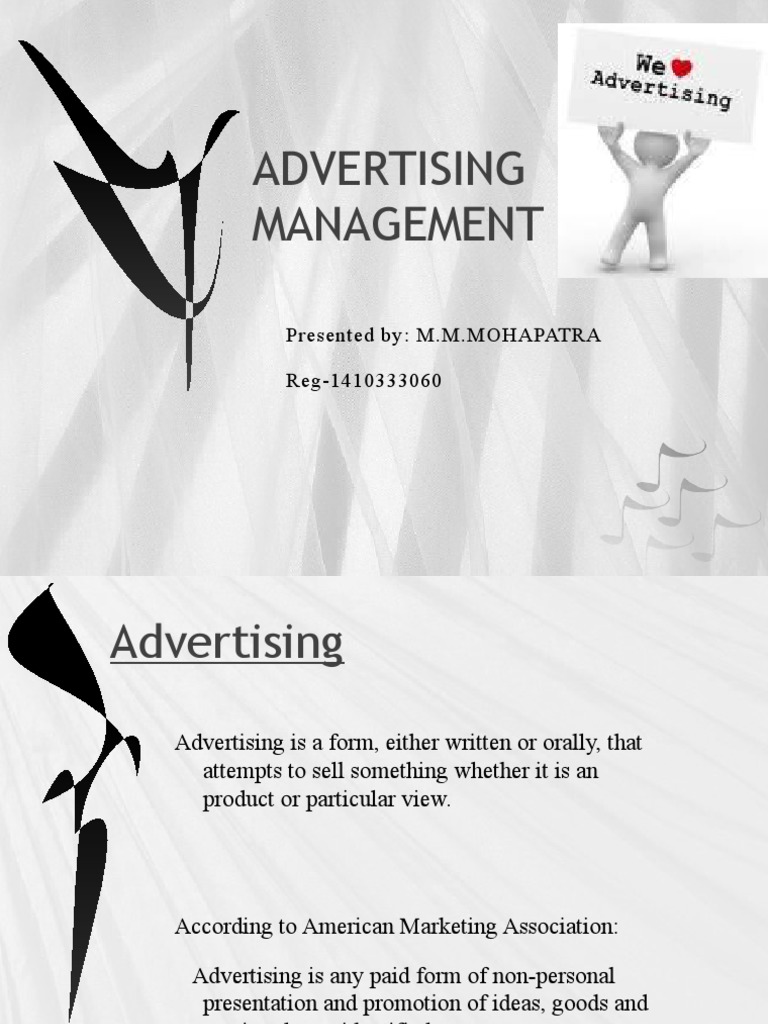 Advertising Management Overview | PDF | Career & Growth | Business