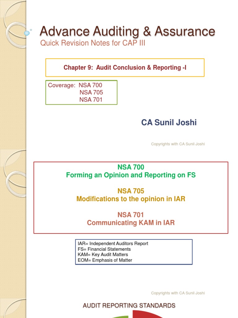 Chapter 9 Audit Conclusion & Reporting | PDF | Financial Audit ...