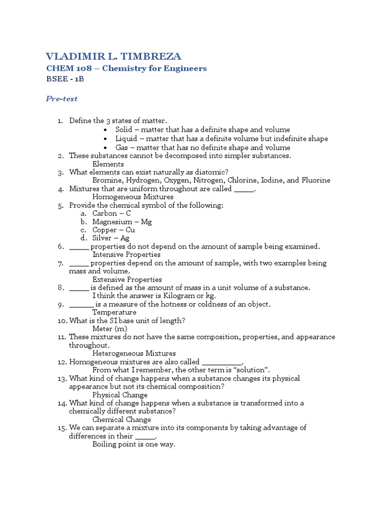 (CHEM 108) M1C1 - Introduction To Chemistry-Matter and Measurement ...