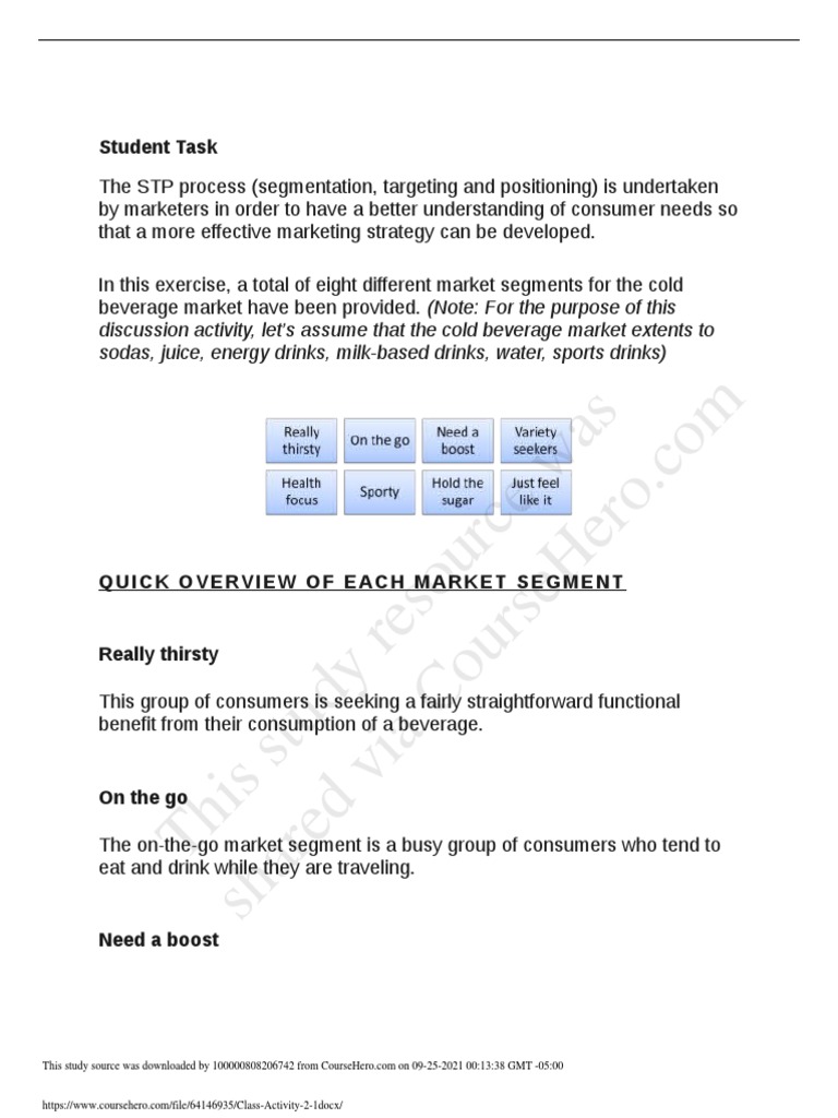 Cold Beverage Market Segmentation | PDF | Market Segmentation | Drink