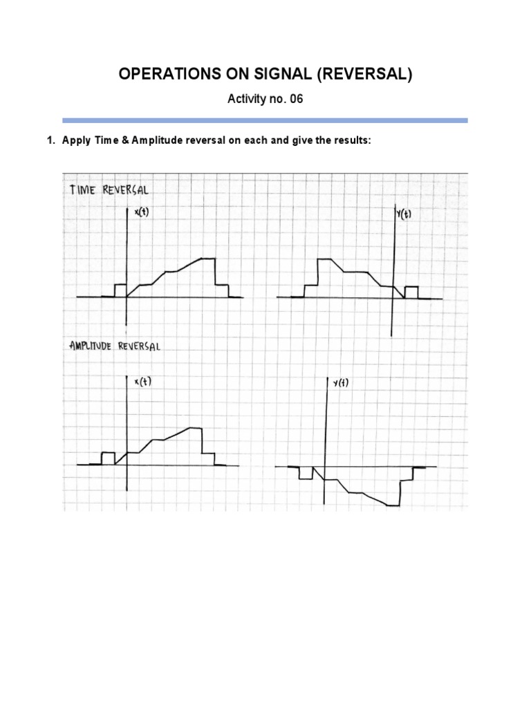 Activity 6 - Operations On Signal (Reversal) | PDF