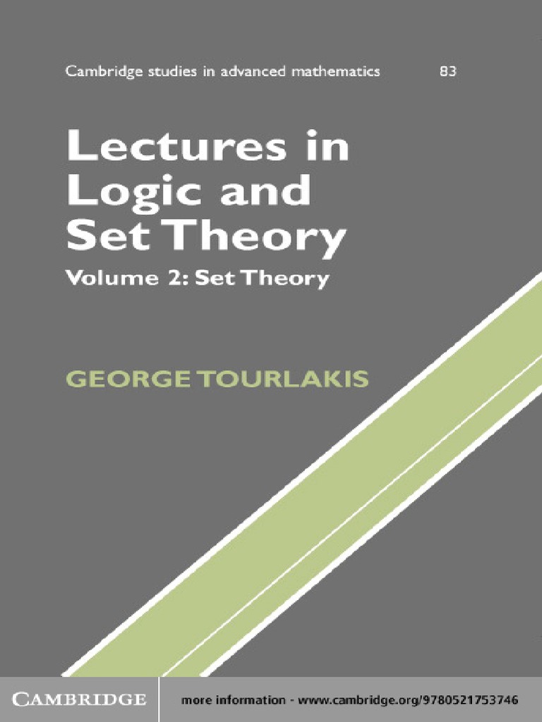 Lectures in Logic and Set Theory. Volume 2 - Set Theory (PDFDrive ...