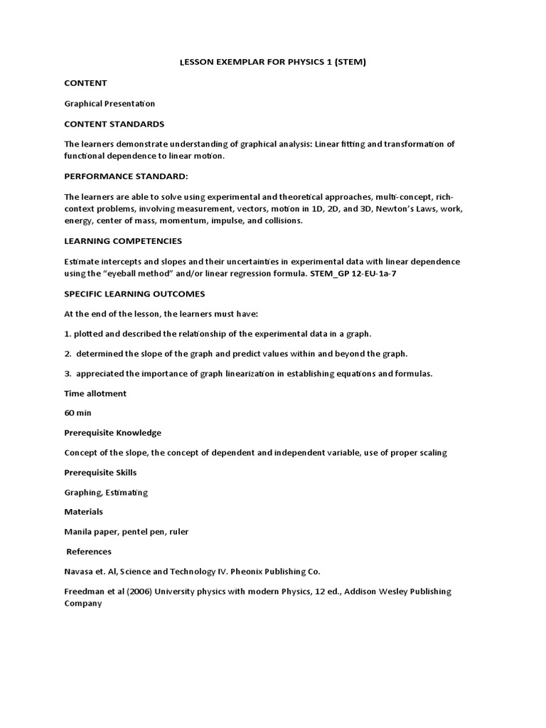 Gender Sensitive Lesson Plan. | PDF | Regression Analysis | Learning