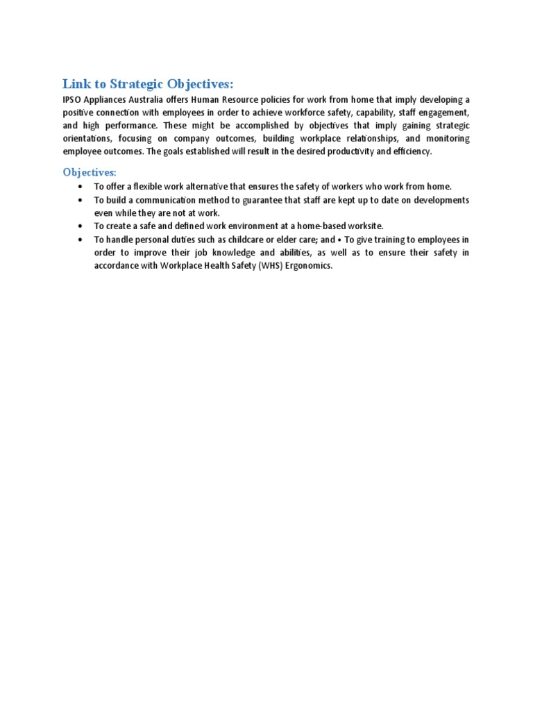 Link To Strategic Objectives | PDF