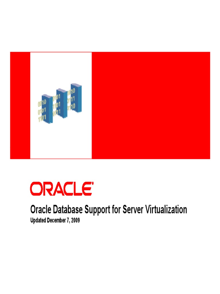 Oracle Database Virtualization Support | PDF | Virtualization ...