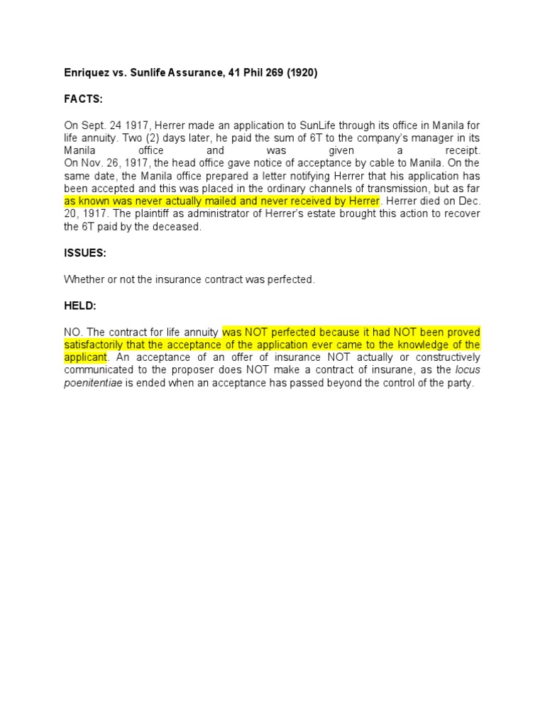 Legal Insights on Insurance Cases | PDF | Insurance | Indemnity