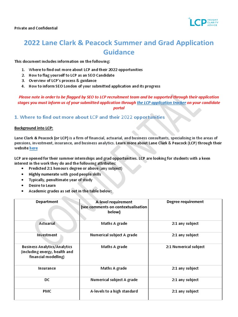 2022 Lane Clark & Peacock Application Guidance | PDF | Analytics ...