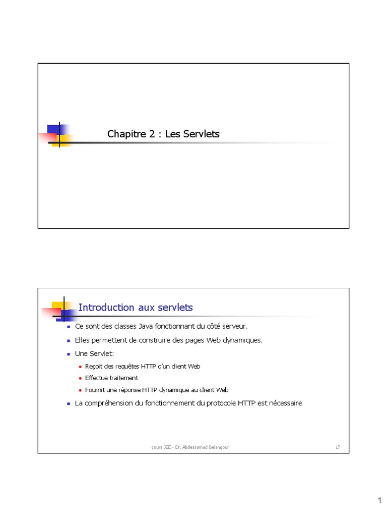 CoursJEE-PrBelangour Chapitre2 | PDF | Protocole de transfert hypertexte | Internet