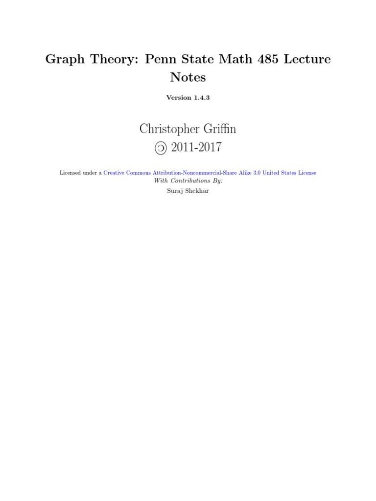 Graph Theory Penn State | PDF | Vertex (Graph Theory) | Linear Programming