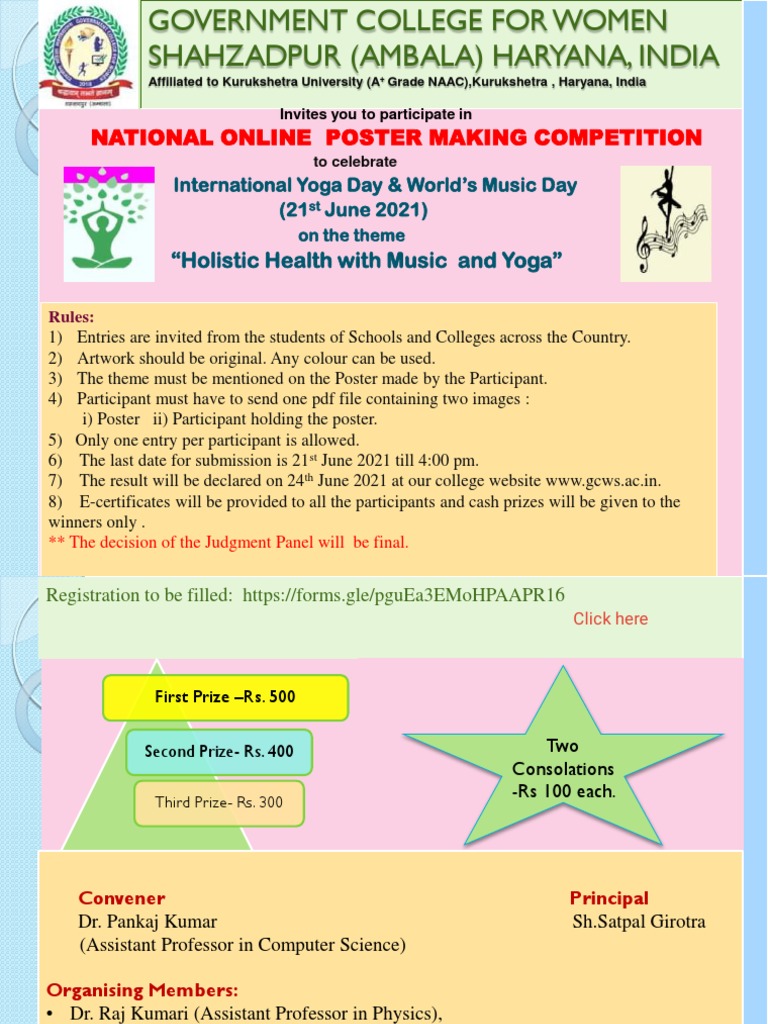 National Poster Making Competition 2021 | PDF