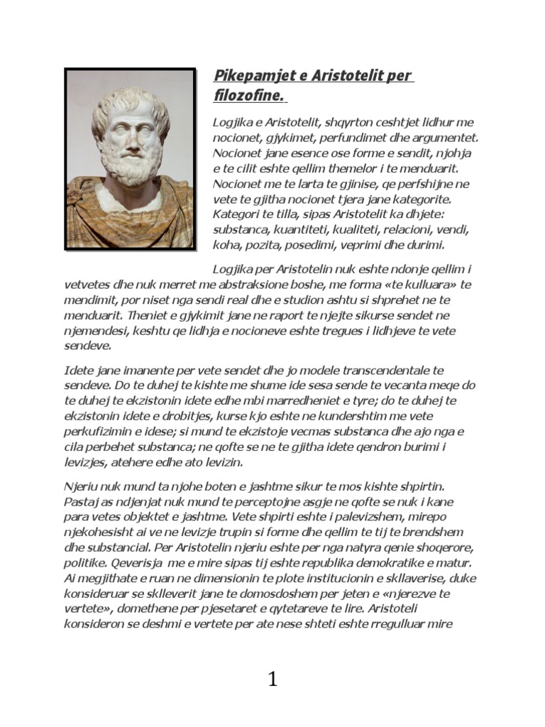 Filozofia e Aristotelit | PDF