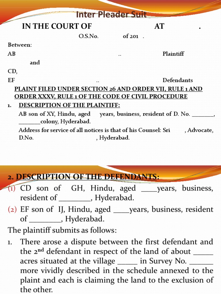 Interpleader Suit 2021 | PDF | Lawsuit | Plaintiff