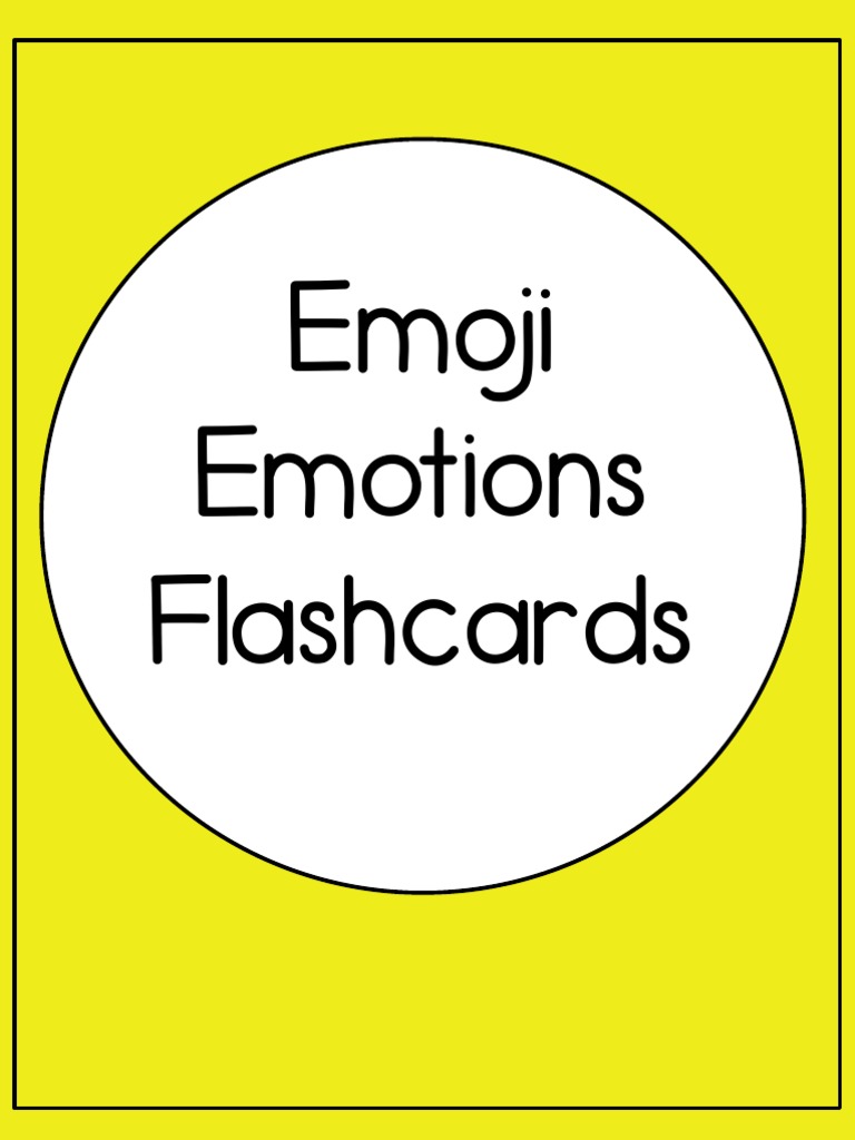 Emoji Emotion Flashcards A | PDF