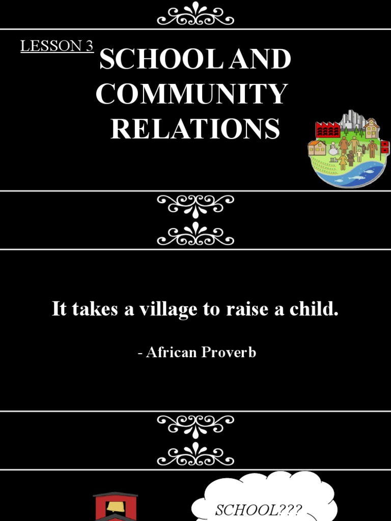 Chapter 2 Lesson 3 School and Community Relations | PDF | Teachers ...