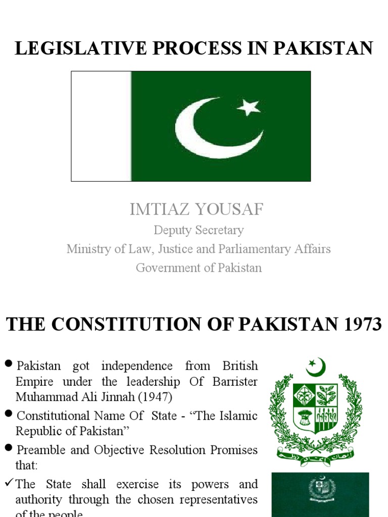 Legislative Process in Pakistan: Imtiaz Yousaf | PDF | Bill (Law ...