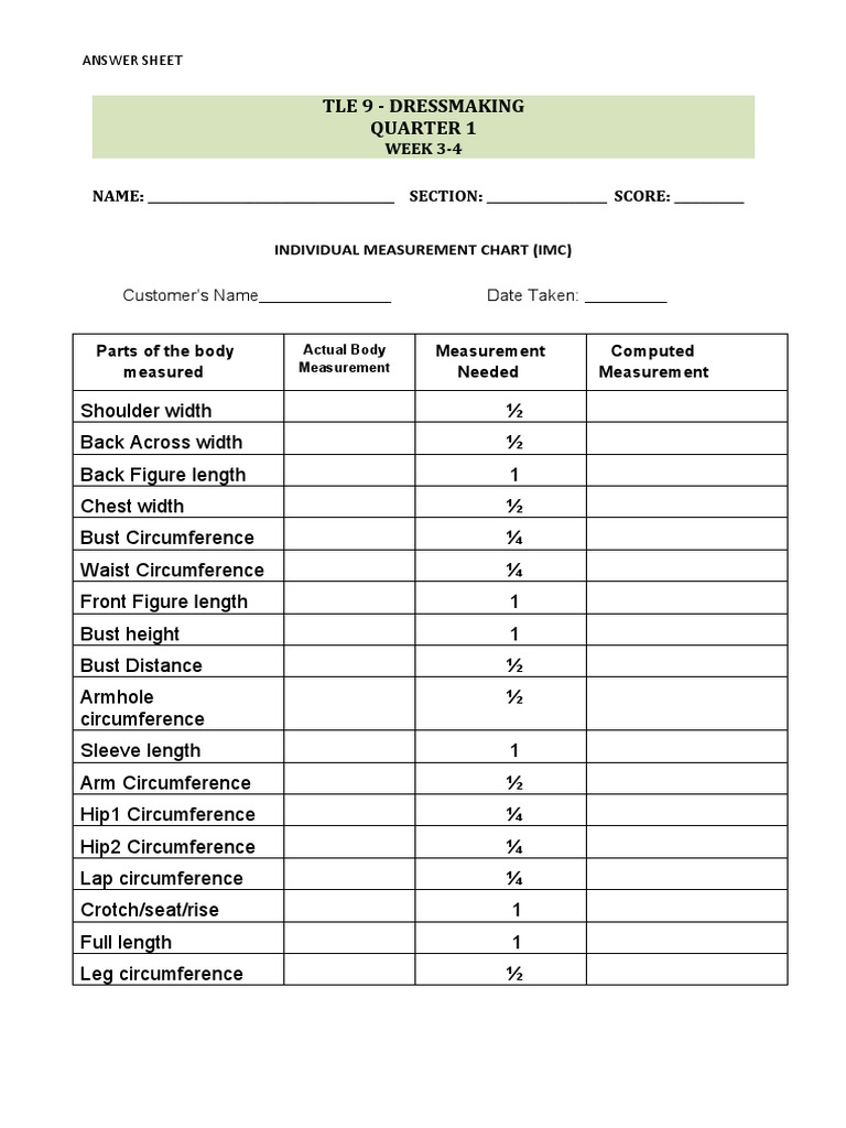 Q1 Week3-4 AnswerSheet | PDF