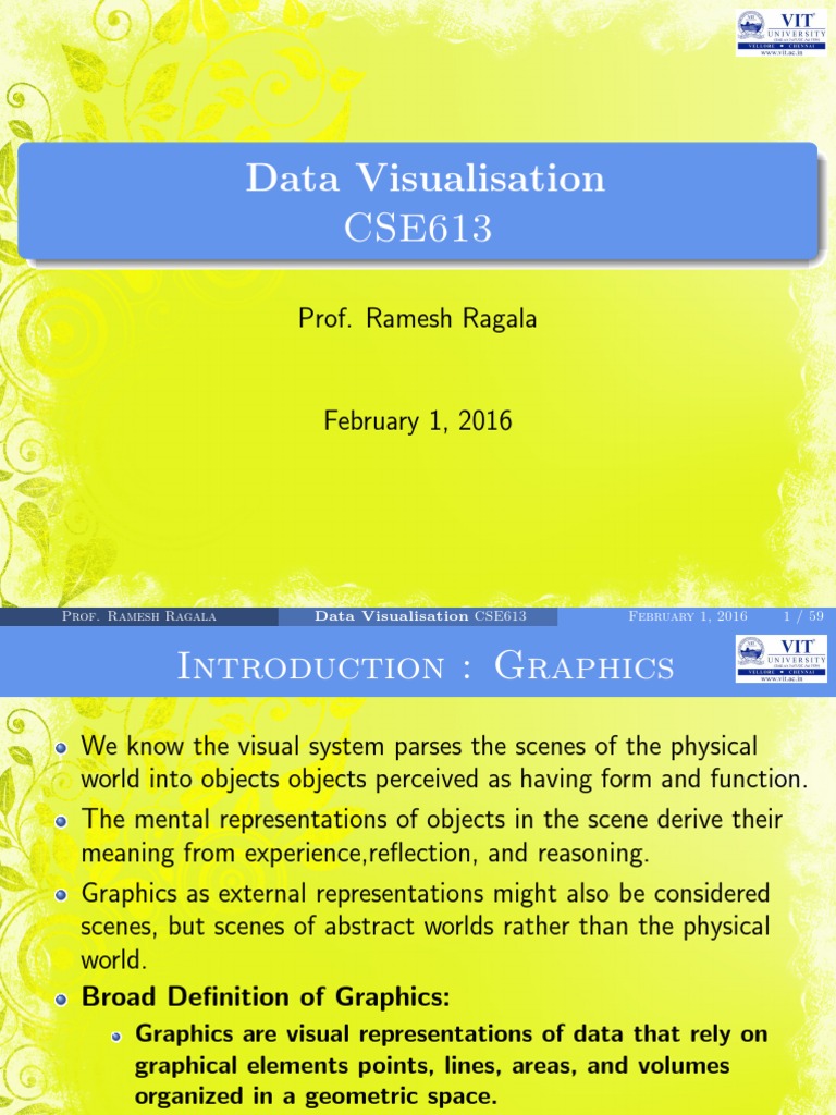 Data Visualisation CSE613: Prof. Ramesh Ragala | PDF | Level Of ...