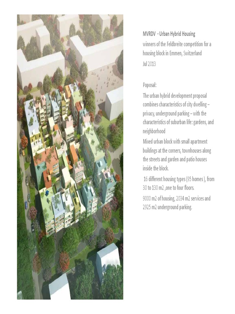 MVRDV Urban Hybrid Housing Proposal | PDF | Gardens | Design