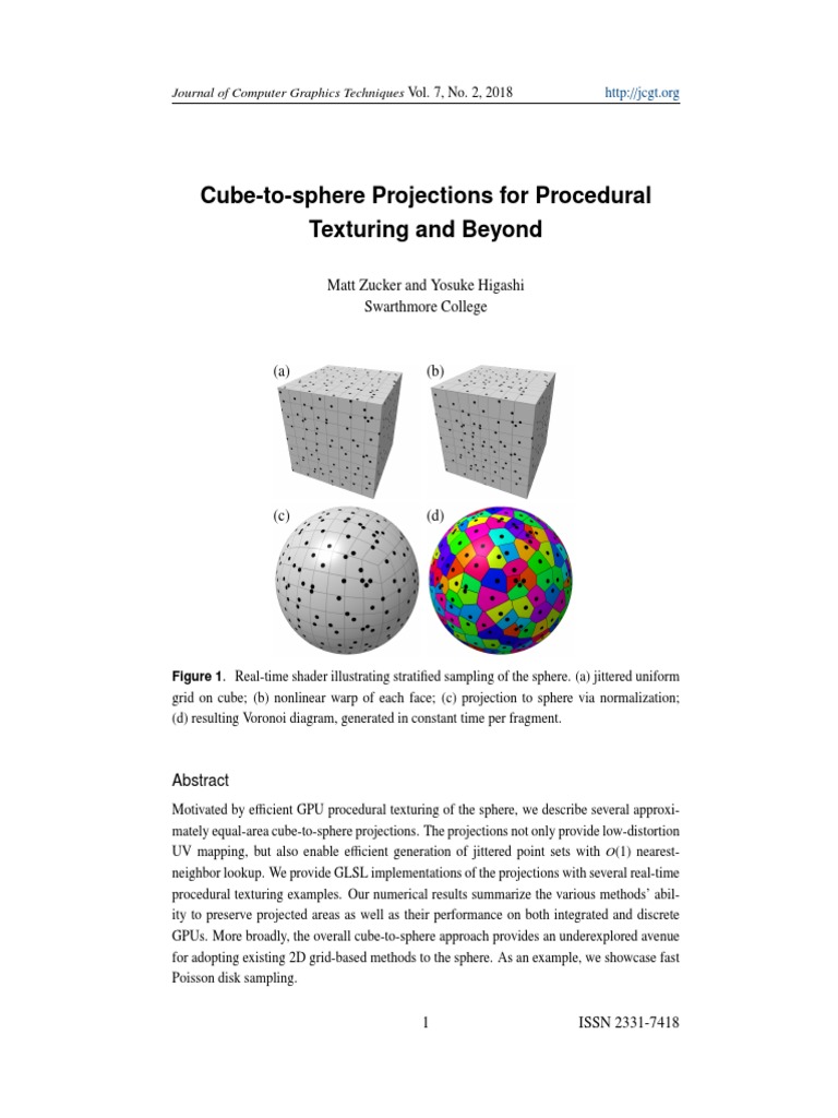 Cube-To-Sphere Projections For Procedural Texturing and Beyond | PDF ...