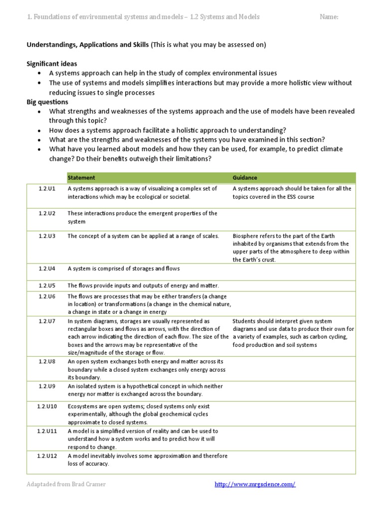 ESS Systems Questions | PDF | Gaia Hypothesis | System