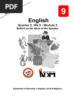 Eng9 - q3 - Mod3 - Relevance and Worth of Ideas | PDF | Observation | Feeling