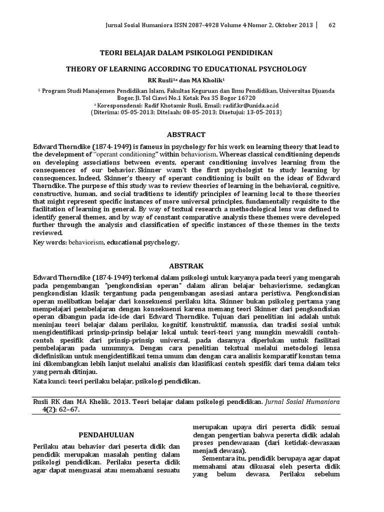 Teori Behaviour | PDF