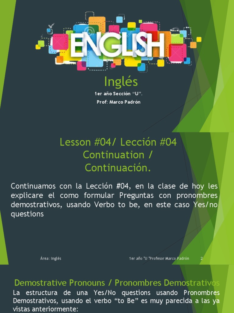 Clase 2 Ingles | PDF | Sustantivo | Sintaxis