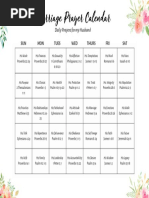 Daniel Fast Calendar | PDF | Fasting | Prayer