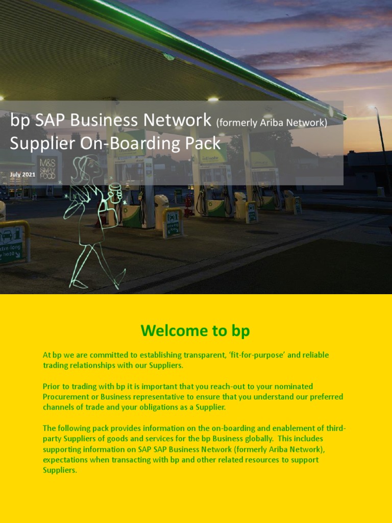 BP SAP Business Network Supplier On-Boarding Pack | PDF | Invoice ...