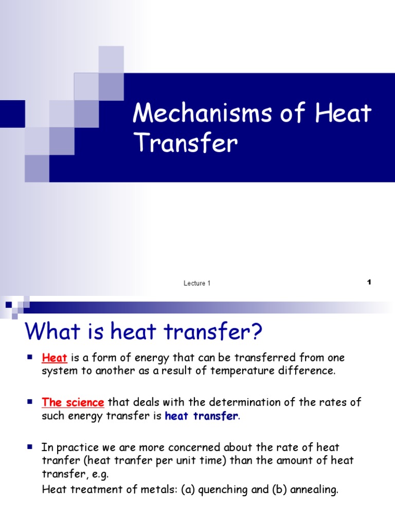 Heat Transfer Mechanisms Explained | PDF | Heat Transfer | Thermal ...