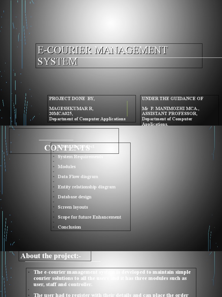 E-Courier Management System | PDF | Solid State Drive | Databases