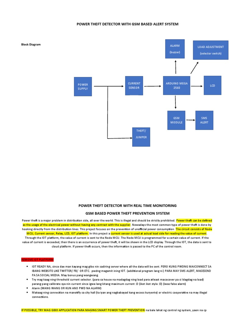 Thesis Block Diagram | PDF | Electrical Engineering | Internet Of Things