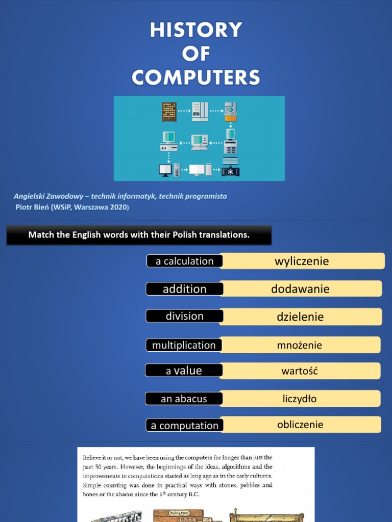 History of Computers - Short Notes | PDF
