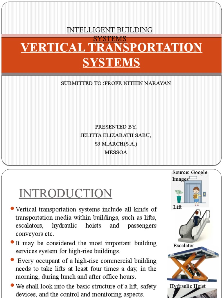 Vertical Transportation Systems | PDF | Elevator | Manufactured Goods