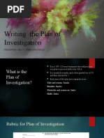 English SBA - The Plan of Investigation | PDF