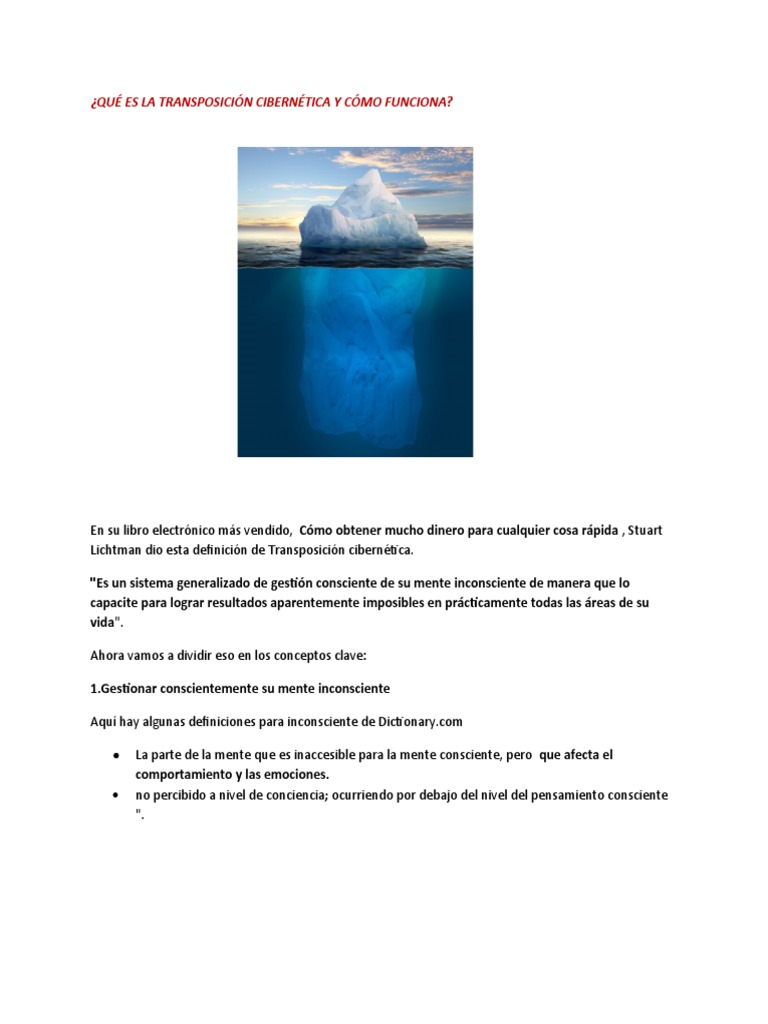 ¿Que Es La CyberTrans | PDF | Mente inconsciente | Mente