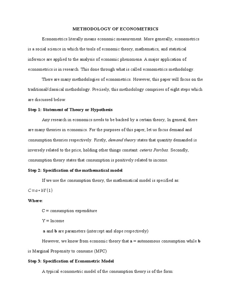 Econometrics Methodology - Guided | PDF | Teaching Methods & Materials ... Econometrics Methodology - Guided | PDF | Teaching Methods & Materials ...