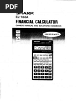 Sharp EL-738XTB Calculator Guide | PDF
