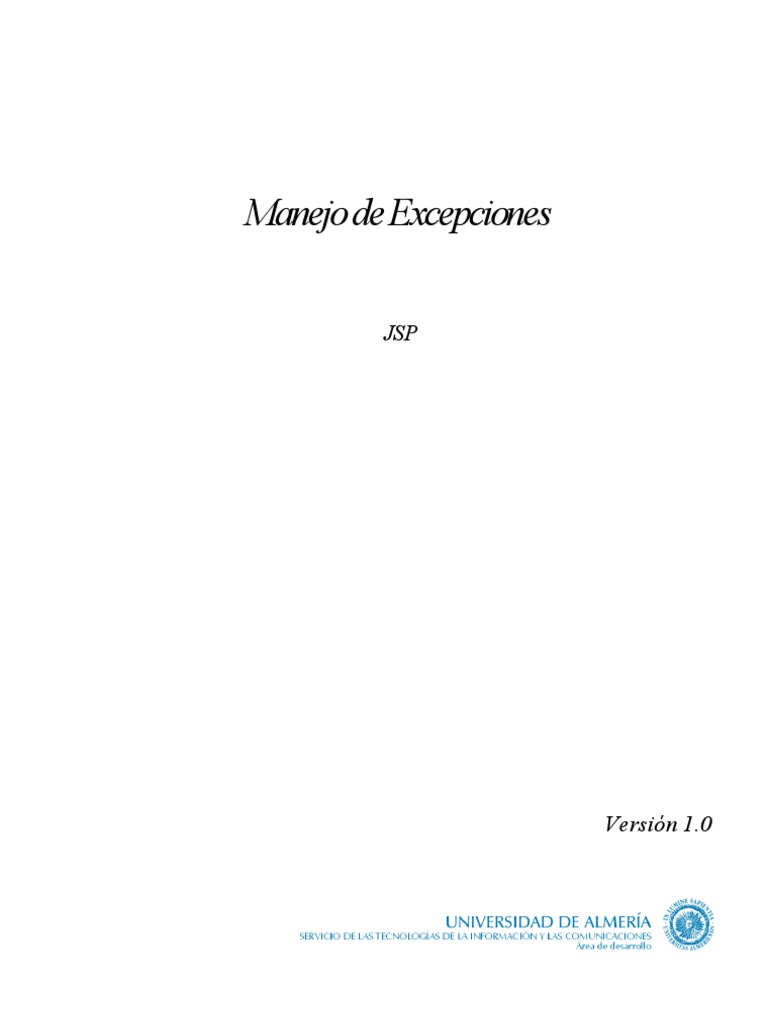 Excepciones en JAVA-JSP | PDF | Java (lenguaje de programación) | Objeto (informática)