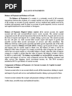 Class 12 Balance of Payments Notes | PDF | Balance Of Payments | Debits ...