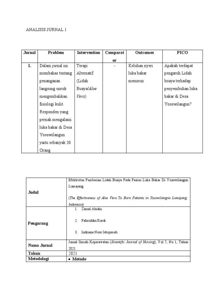 Analisis Jurnal Luka Bakar Berdasarkan Picot | PDF