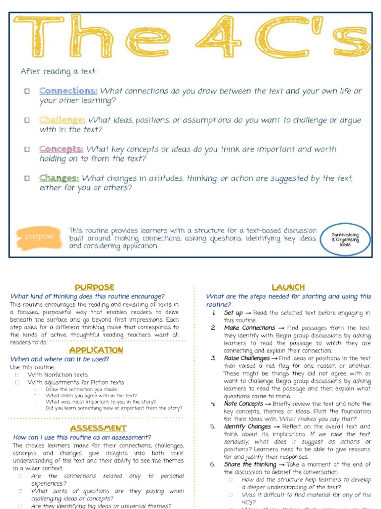 Model 5 Connection, Challenge, Concept, Change (4C) | PDF