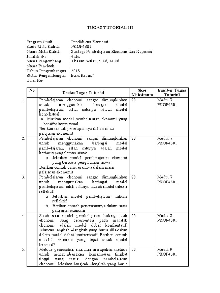Tugas Tutorial III | PDF